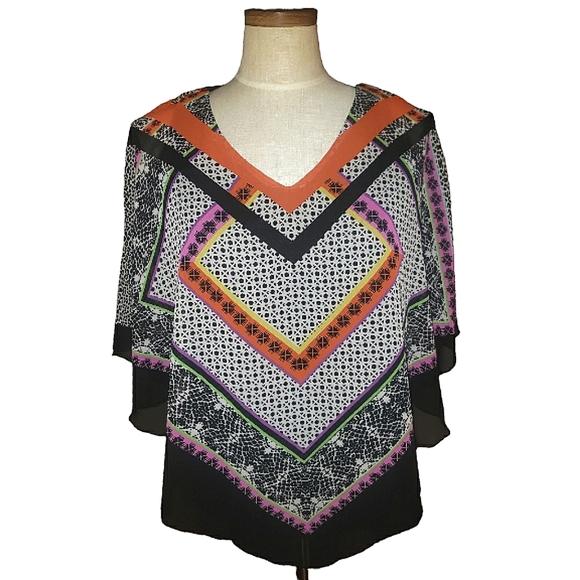 Sara Michelle | Tops | Sara Michelle Boho Multi Print Sheer Kimono ...